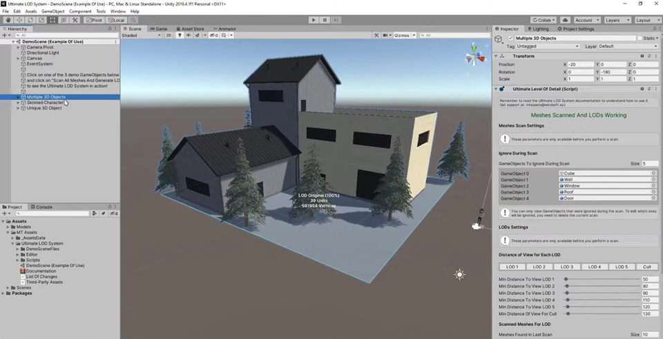 Unity Assets - Ultimate LOD System MT Download v3.4.4 (Automatic LOD Generator, Mesh Simplifier ...